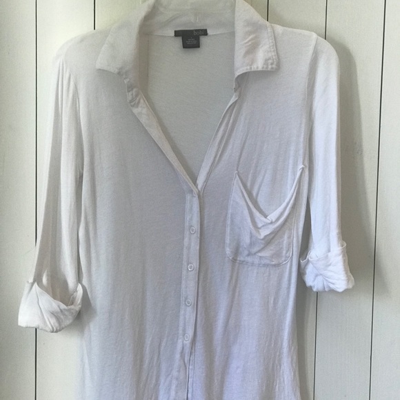 bobi | Tops | Slouchy Sexy White Blouse | Poshmark